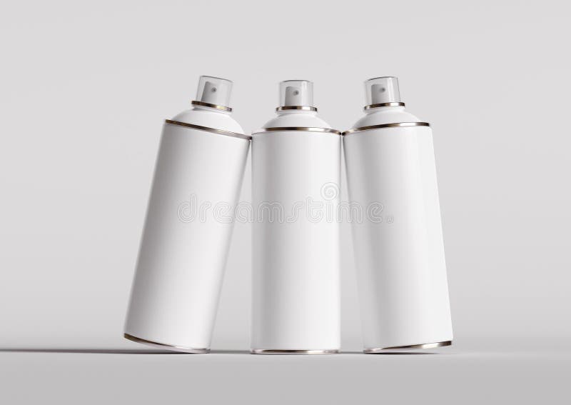 Spray Can Bottle White Color and Realistic Texture Stock Illustration ...