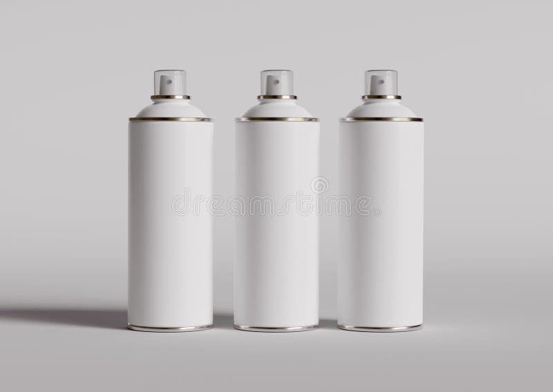 Spray Can Bottle White Color and Realistic Texture Stock Illustration ...