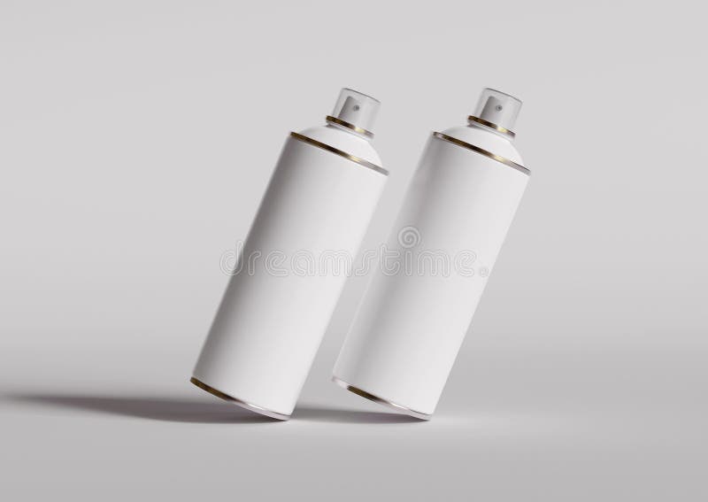 Spray Can Bottle White Color and Realistic Texture Stock Illustration ...