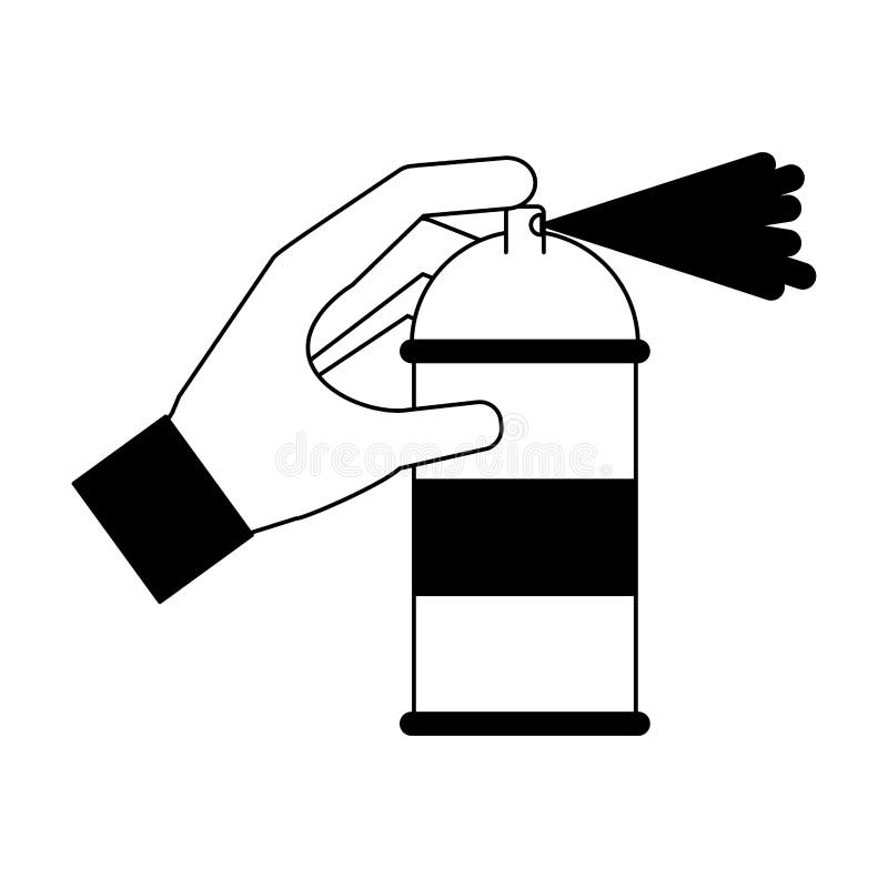 Spray Canister in the Hand Creative Stock Vector - Illustration of ...