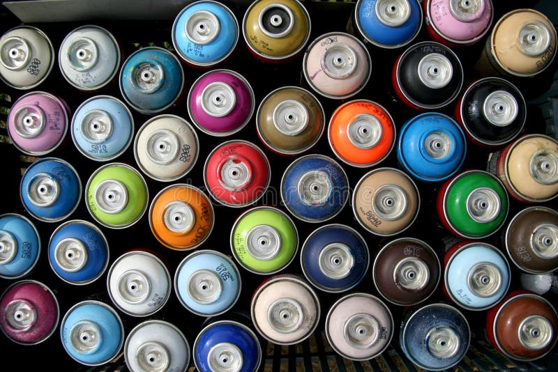 Spray Cans stock photo. Image of tube, technology, oval - 10386518