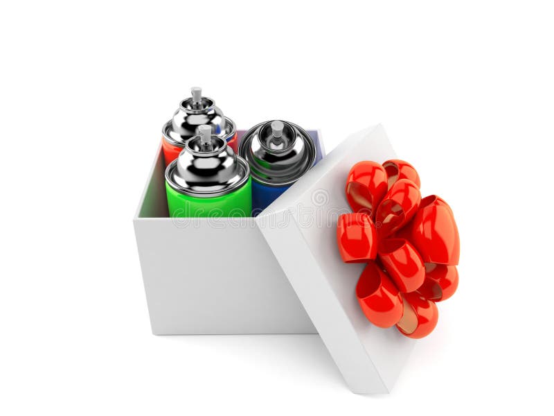 Spray can inside package stock illustration. Illustration of paint ...