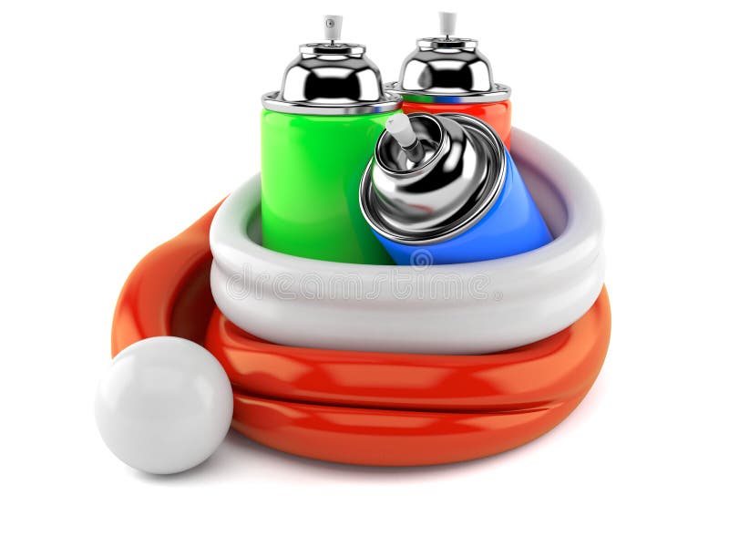 Spray can inside package stock illustration. Illustration of paint ...