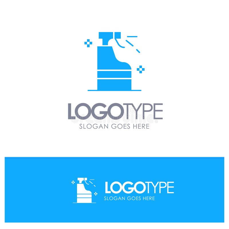 Spray, Cleaning, Detergent, Product Blue Solid Logo with Place for ...