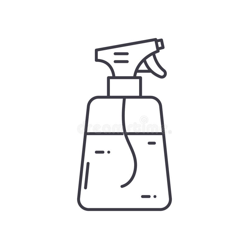 Spray Symbol Icon, Black Vector Sign with Editable Strokes, Concept ...