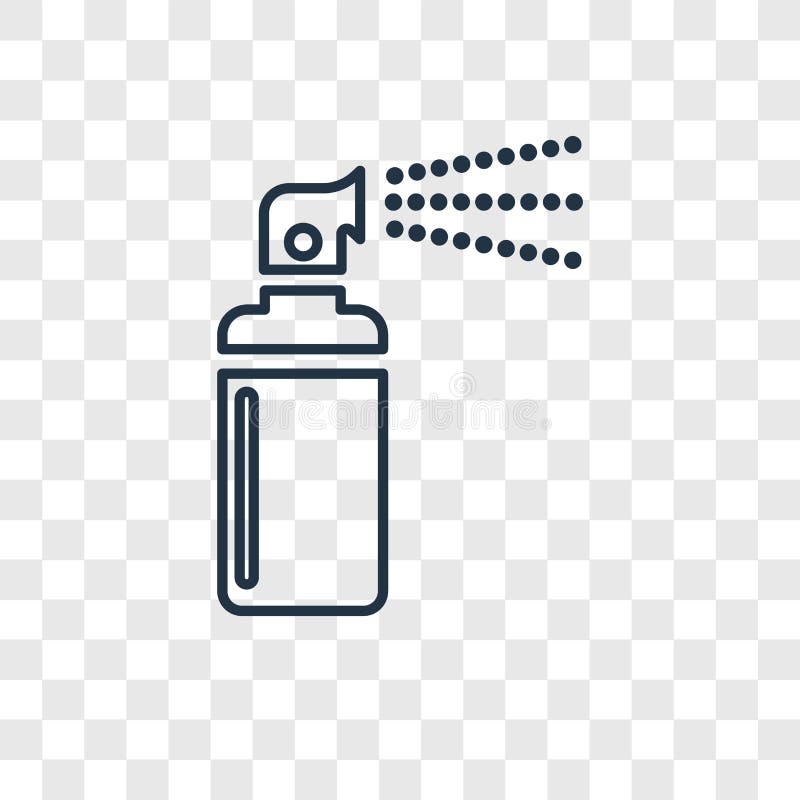 Spray Concept Vector Linear Icon Isolated on Transparent Background ...