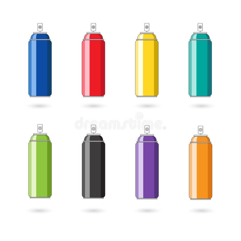 Spray in different colors. stock vector. Illustration of concept - 62483432