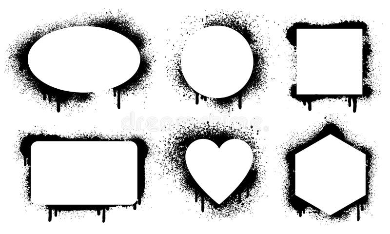 Black Paint Splatter Frame