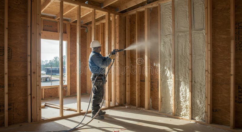 Spray Foam Insulation Installation in New Home Construction: Energy ...