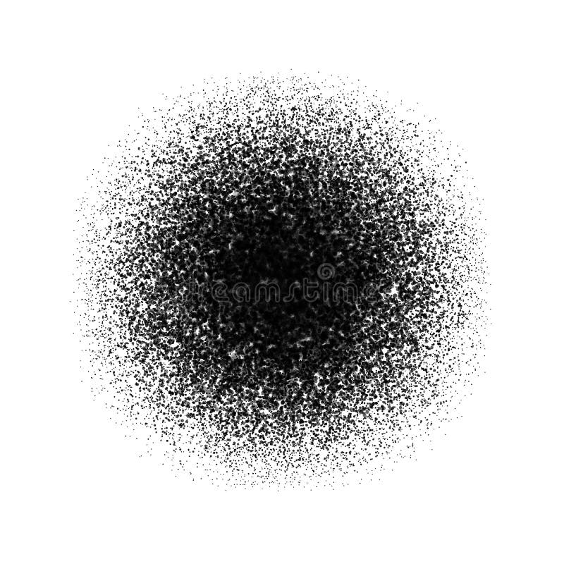 Spray, Graffiti Circle. Black Dust Particles, Dirt. Vector Element ...