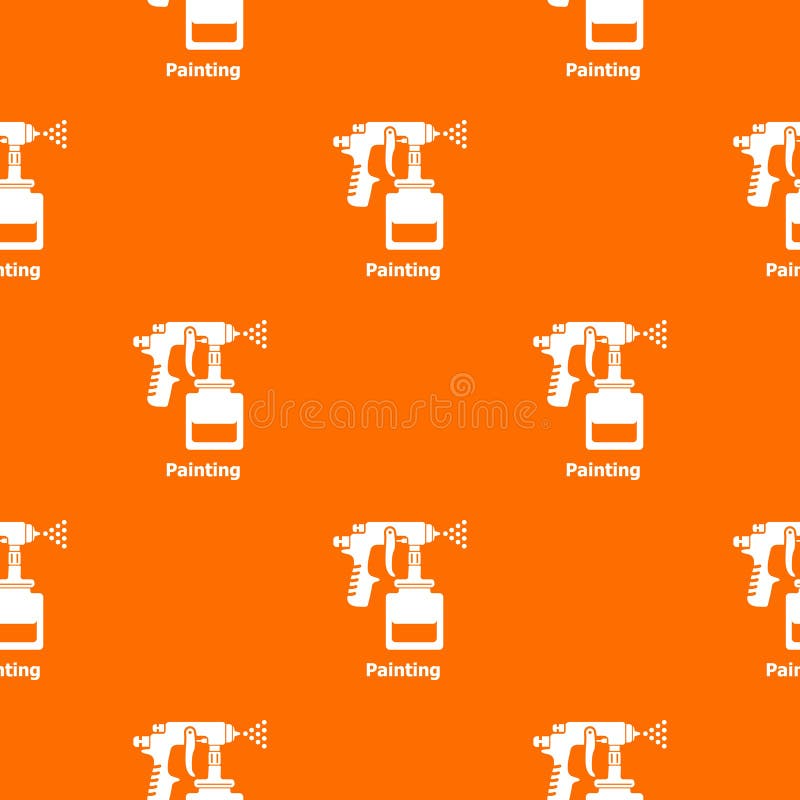 Spray Gun Pattern Vector Orange Stock Vector - Illustration of ...
