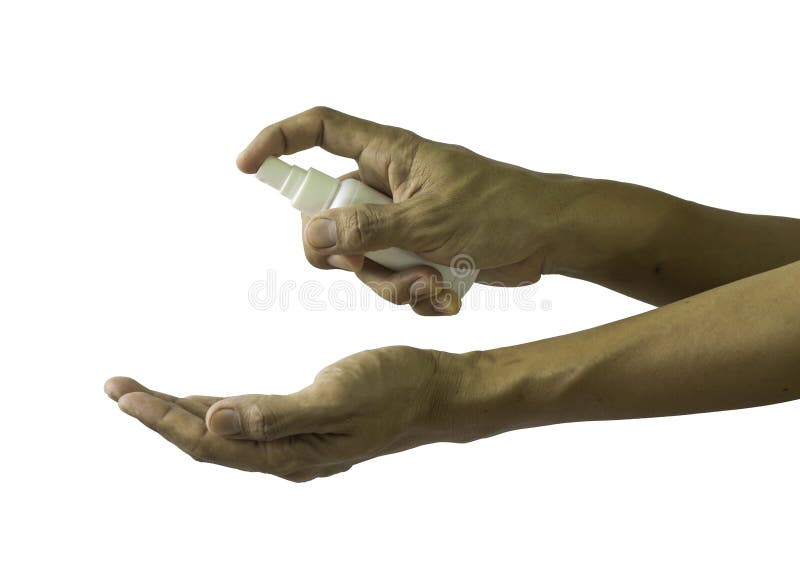 Spray a Hand Sanitizing Spray. Stock Image - Image of care, obsessive ...