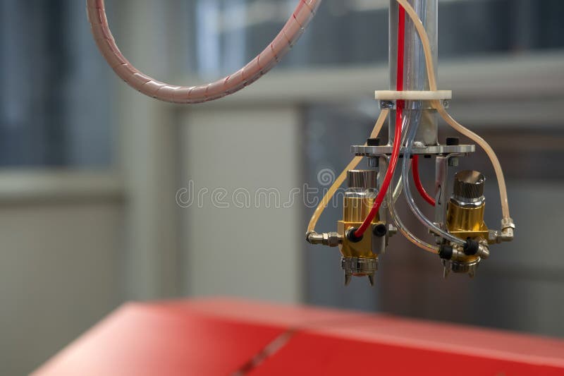 Spray Head in Automatic Paint Booth Stock Image - Image of work ...