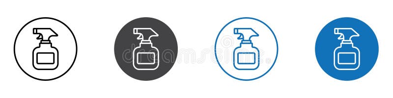 Spray Icon Flat Editable Icon Mark Set Stock Vector - Illustration of ...