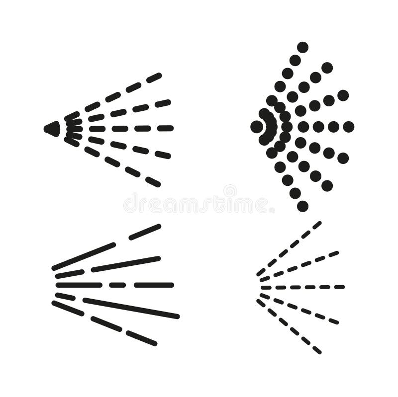 Spray Icons Set. Fluid, Air Spray Symbol Stock Vector - Illustration of ...