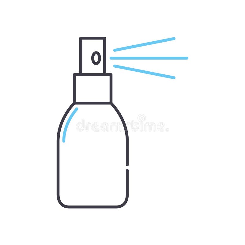 Spray Line Icon, Outline Symbol, Vector Illustration, Concept Sign ...