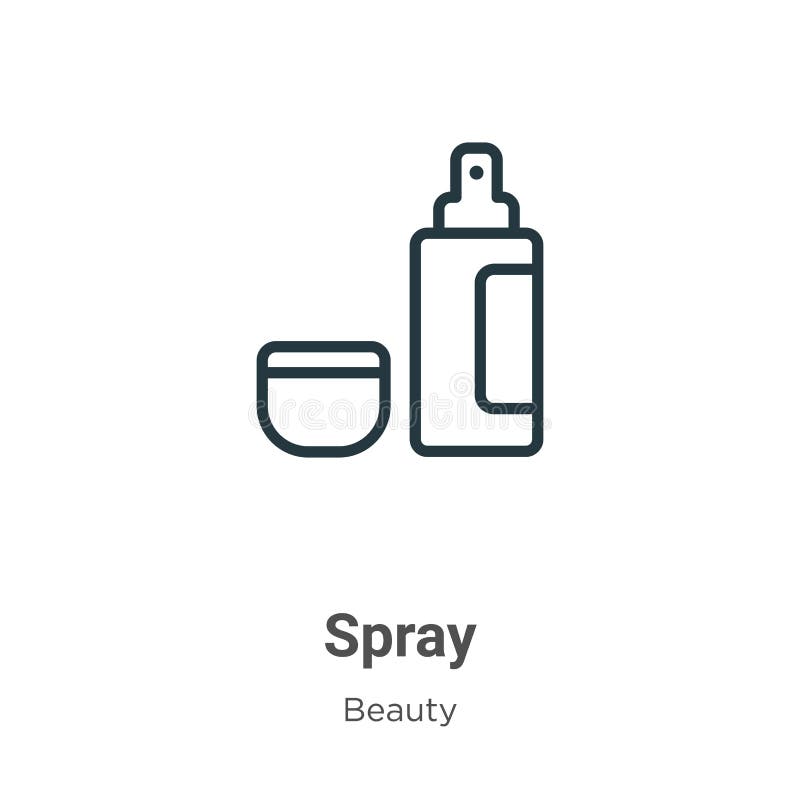 Hair Spray Outline Vector Icon. Thin Line Black Hair Spray Icon, Flat ...