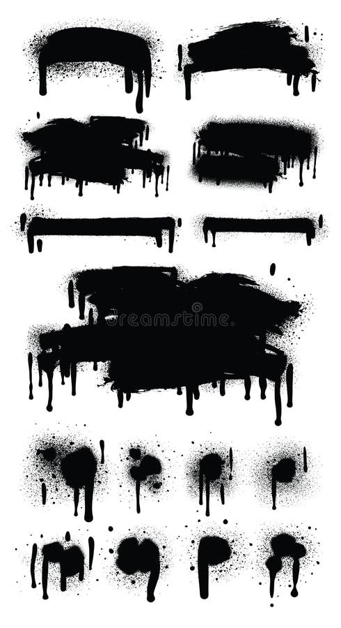 Spray Paint Drips Lines Stock Illustrations – 226 Spray Paint Drips ...