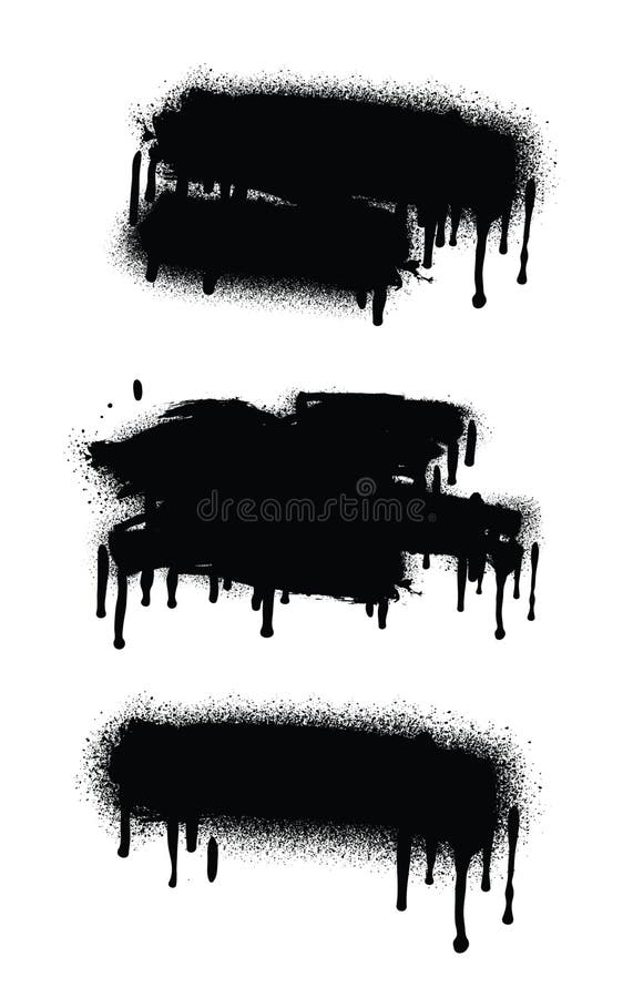 Spray Paint Abstract Vector Elements Stock Vector - Illustration of ...