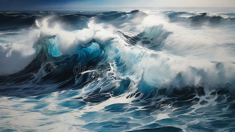 Spray Paint Art: an Abstract, Ocean-inspired Composition, with the ...