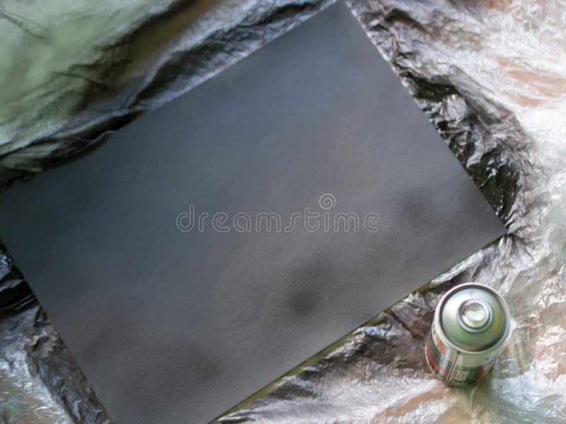 Spray Paint with a Black Paint Stock Photo - Image of painted, objects ...