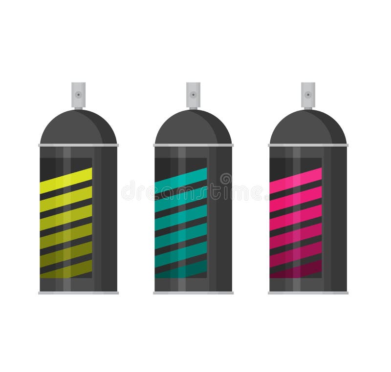 Spray Paint Can Flat Vector Illustration Stock Vector - Illustration of ...