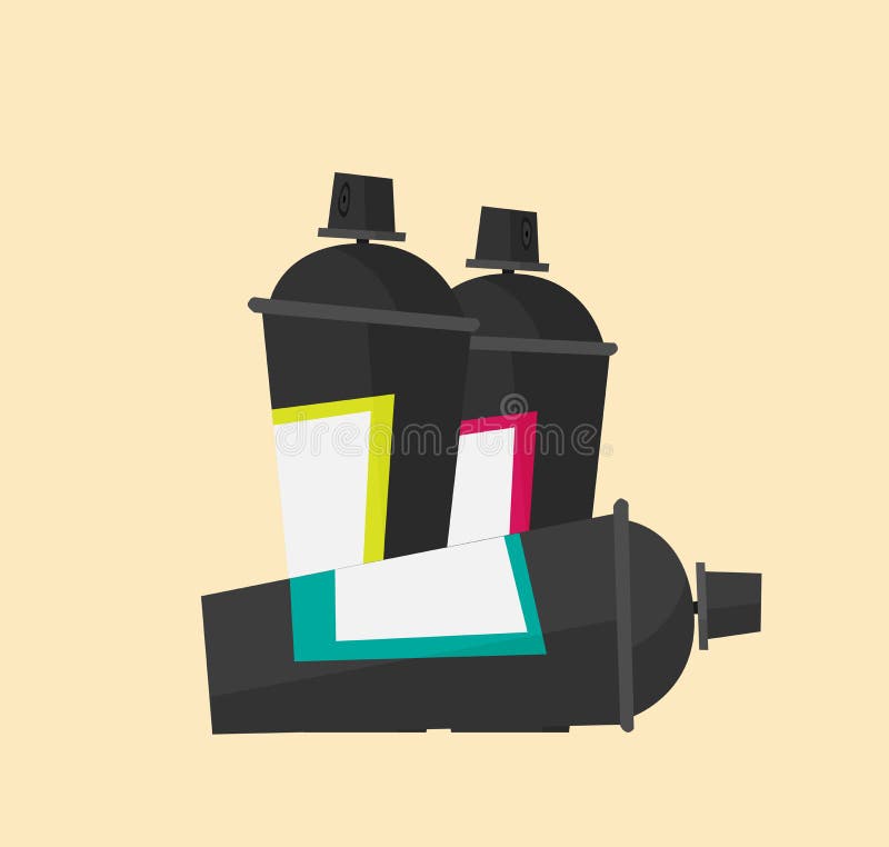 Spray Paint Can .Vector Flat Icon Stock Vector - Illustration of drop ...