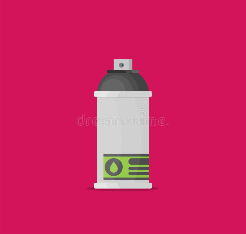 Spray Paint Can Flat Vector Illustration Stock Vector - Illustration of ...
