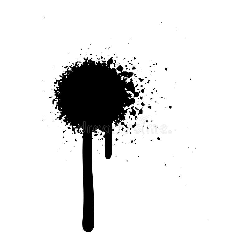 Spray Paint Dot. Splatter Painted Drip, Grunge Art Circle Texture ...