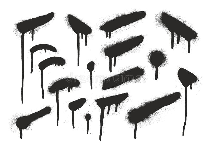 Spray Paint Elements Set 17 Stock Vector - Illustration of ornate ...