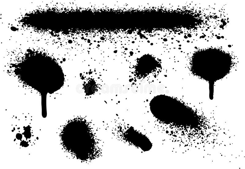 Spray Paint Elements Set 01 Stock Illustrations – 4 Spray Paint ...