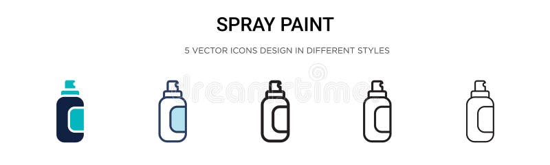 Spray Paint Icon in Filled, Thin Line, Outline and Stroke Style. Vector ...