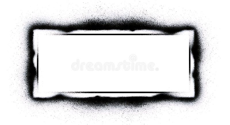 Spray Paint Rectangular Frame with Spatter Effect Stock Illustration ...
