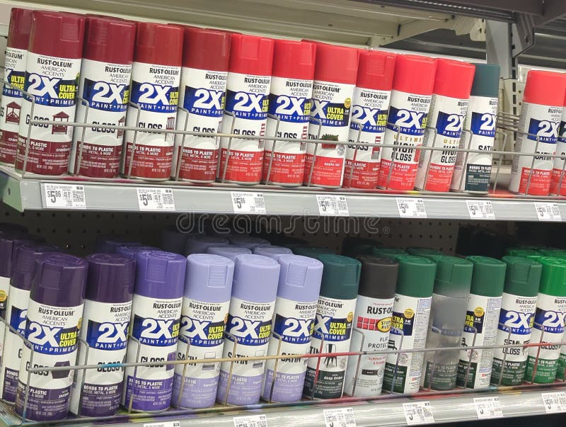 Spray Paint Rust-Oleum Brand Paint Rainbow at Walmart Shelf Display ...