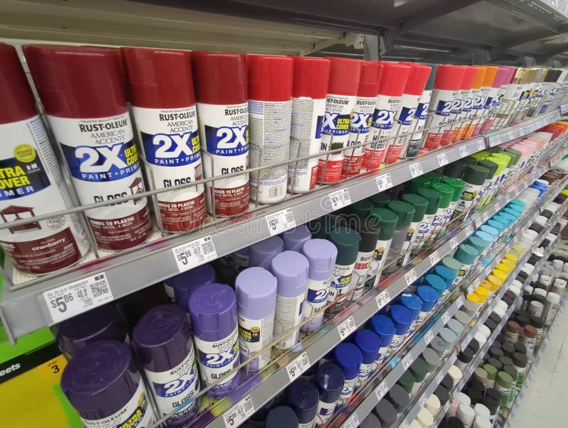 Spray Paint Rust-Oleum Brand Paint Rainbow at Walmart Shelf Display ...