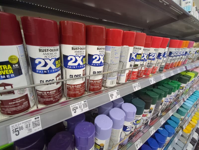 Spray Paint Rust-Oleum Brand Paint Rainbow at Walmart Shelf Display ...