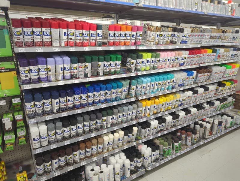 Spray Paint Rust-Oleum Brand Paint Rainbow at Walmart Shelf Display ...
