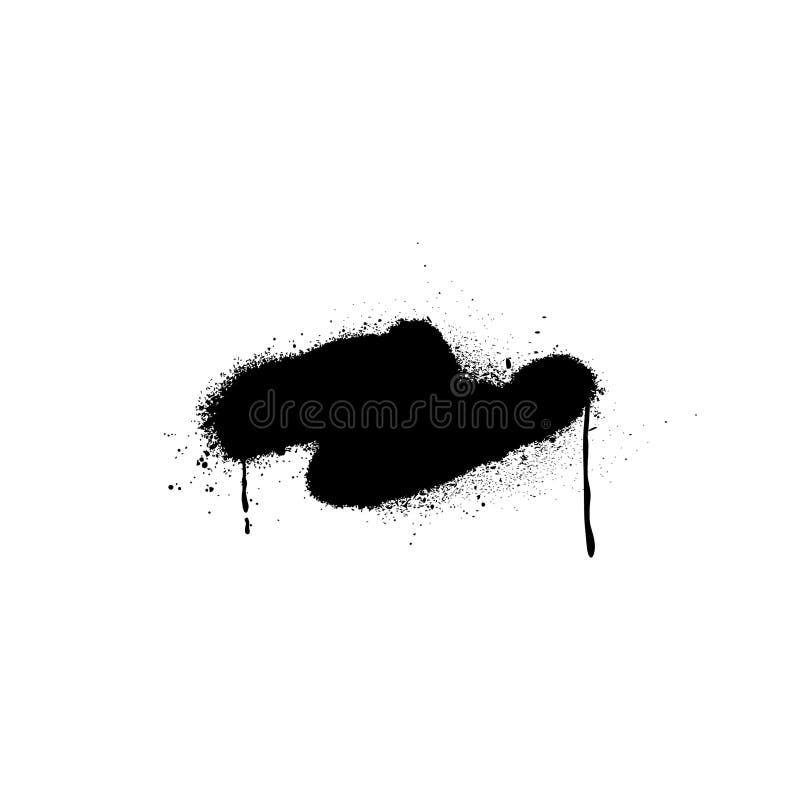 Spray Paint Vector Shape, Abstract Graffiti Spraying Texture Stain with ...