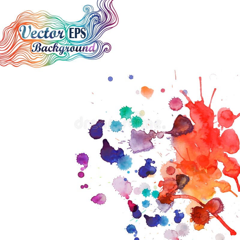 Spray Paint, Watercolor Splash Background Stock Vector - Illustration ...