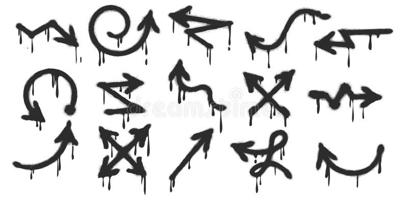 Spray painted arrows stock vector. Illustration of orientation - 291280983