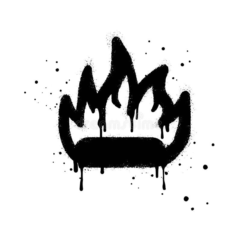 Spray Painted Graffiti Fire Flame Icon. Fire Symbol Stock Vector ...