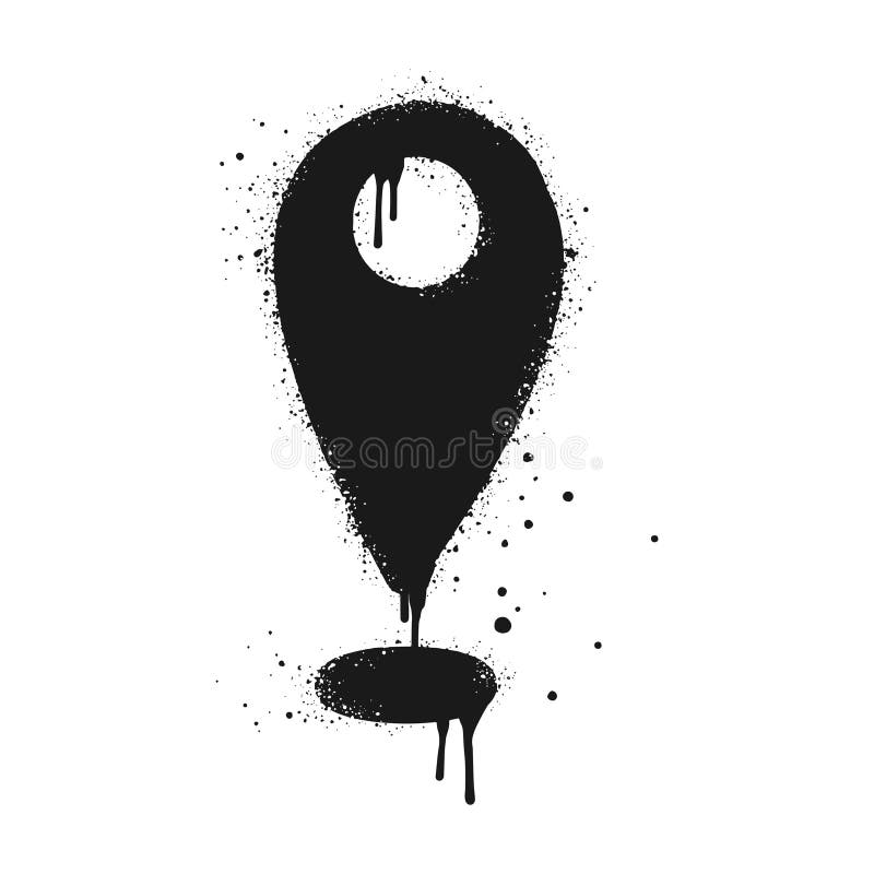 Spray Painted Graffiti GPS Icon. Pointer Map Stock Vector ...