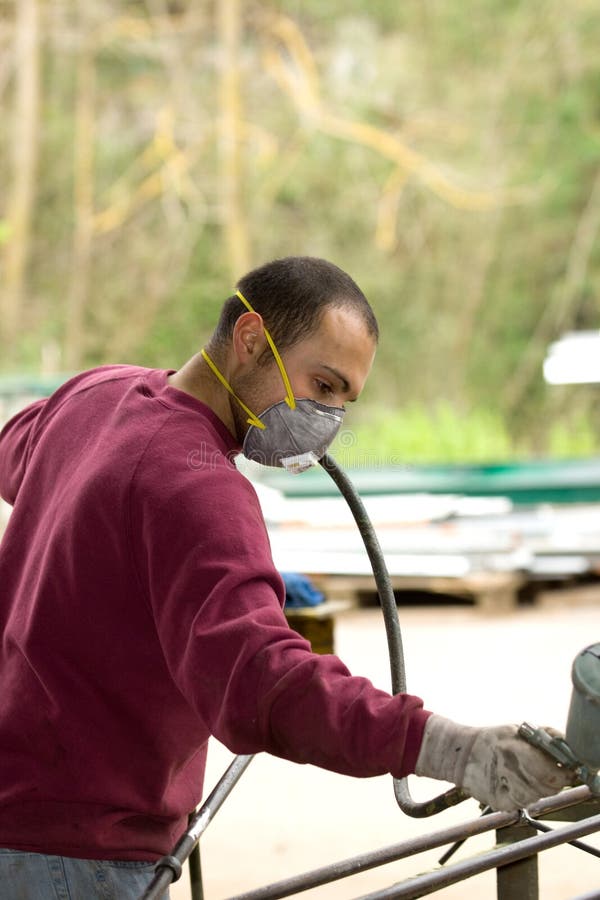 Spray painter stock image. Image of caucasian, people - 69399511