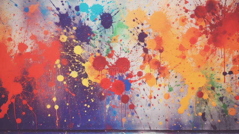 Spray Painting Concrete Wall Background Generative AI Stock ...