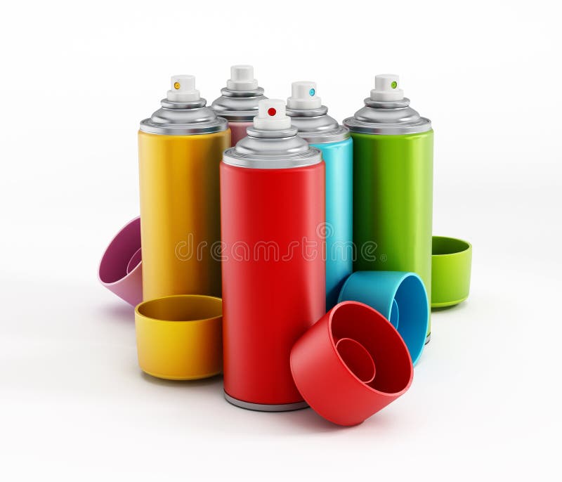 Spray paints stock illustration. Illustration of paint - 44200672