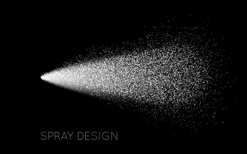 Spray with Particles on a Black. Vector Illustration Stock Vector ...