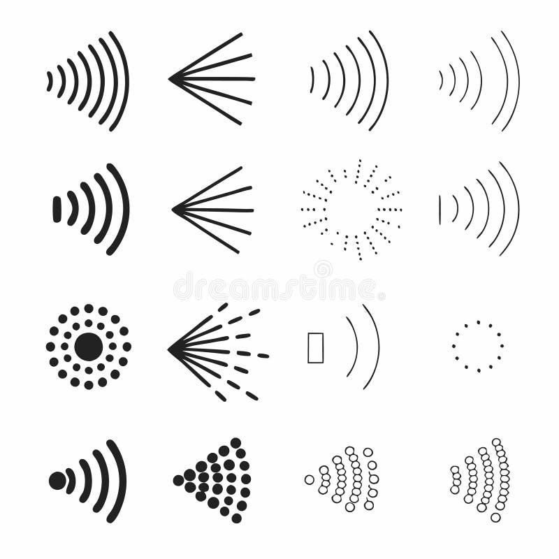 Spray Patterns Water Sprinkler Irrigation Design Elements Collection ...