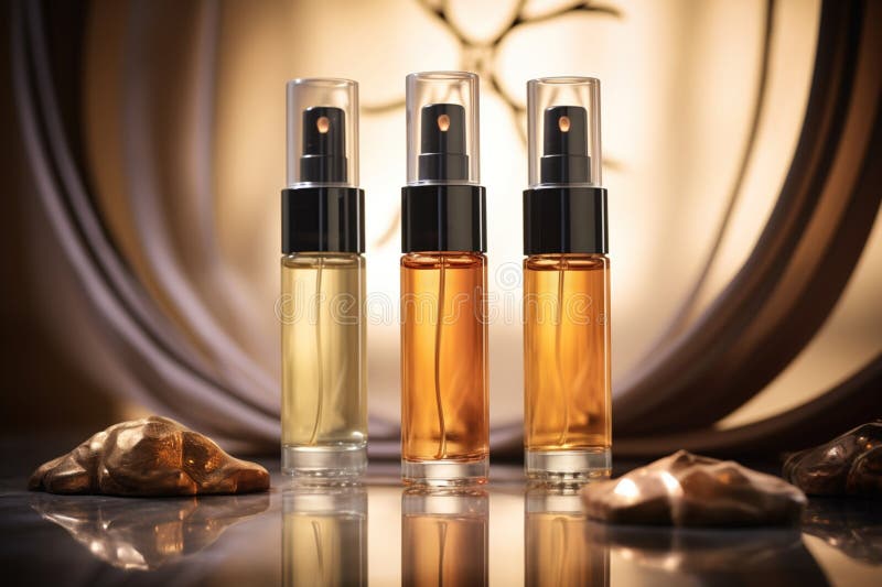 Spray Perfume Bottles. Generative Ai Stock Illustration - Illustration ...
