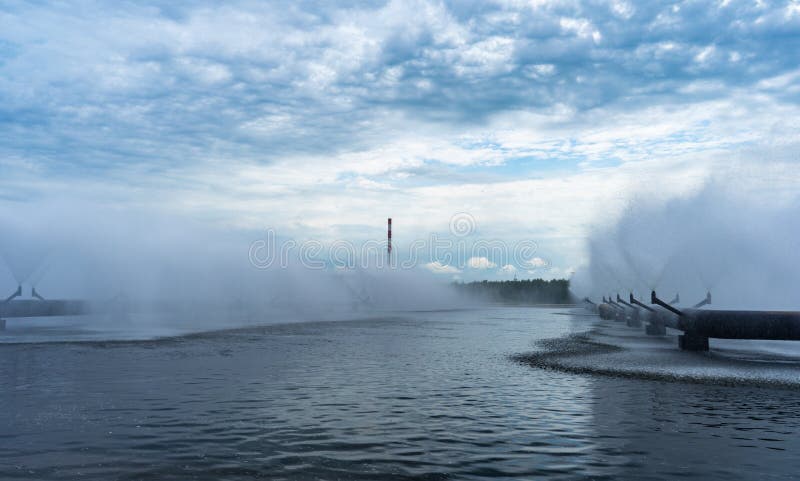 Spray Ponds Pools for Cooling Water in Nuclear and Electro Power Plant ...