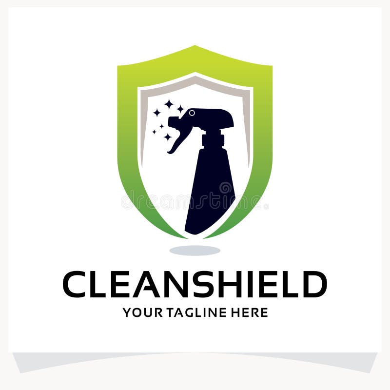 Spray Shield Logo Design Template Inspiration Stock Vector ...